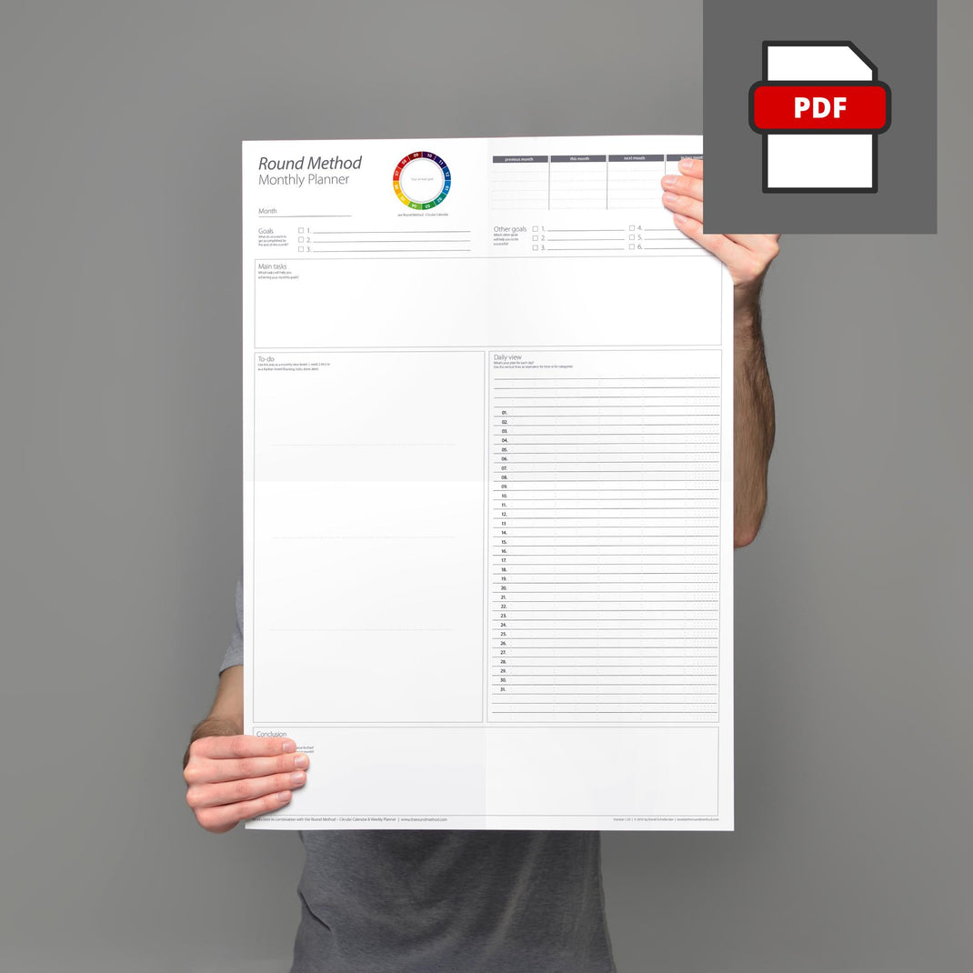 Circular Calendar & Monthly Planner: How to achieve your goals – The ...